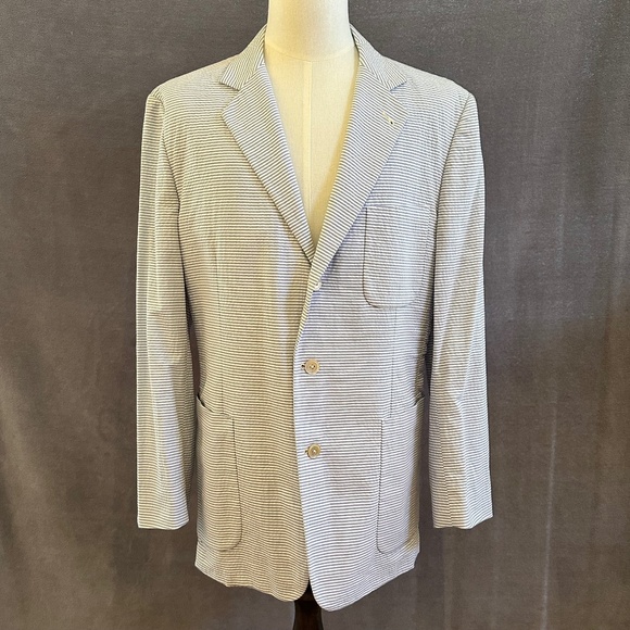 Henry Jacobson | Suits & Blazers | Henry Jacobson 0 Cotton Bluewhite ...